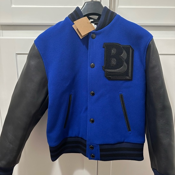 Burberry | Jackets & Coats | Burberry Varsity Jacket Blueblack | Poshmark